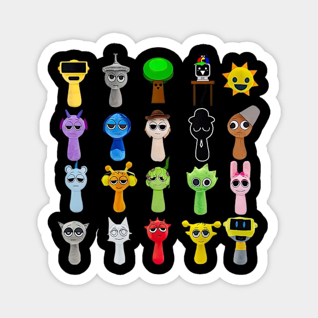 All my Sprunki toys Kids Boys - Sprunki - Magnet | TeePublic