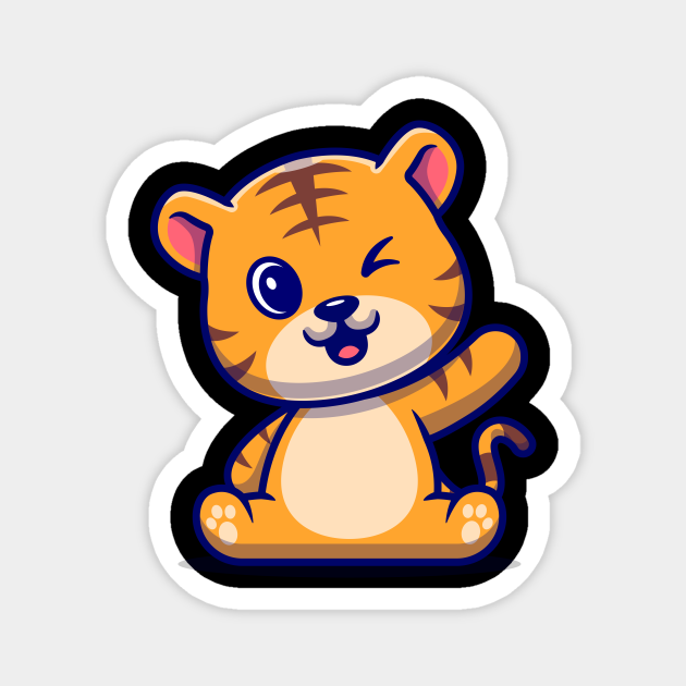 Cute Tiger Waving Hand Cartoon - Cute Tiger Waving Hand Cartoon ...