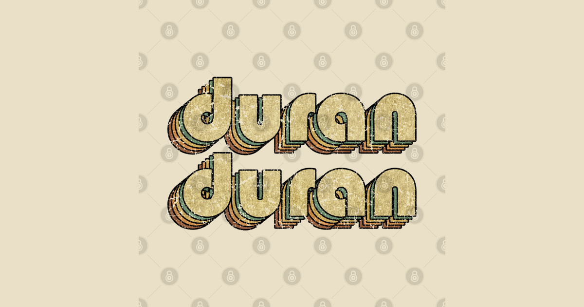 Duran Duran // Vintage Rainbow Typography Style // 70s - Duran Duran ...