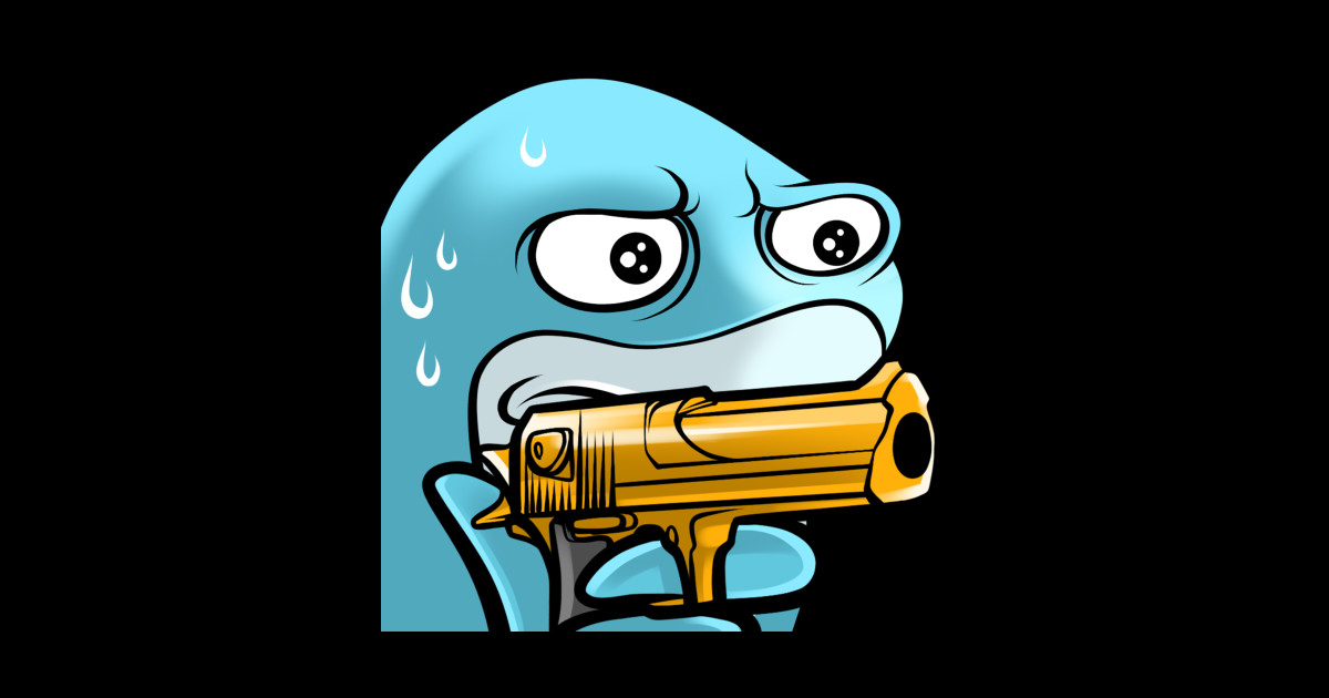 CarbonFin Gold Gun Emote - Carbonfin - Sticker | TeePublic