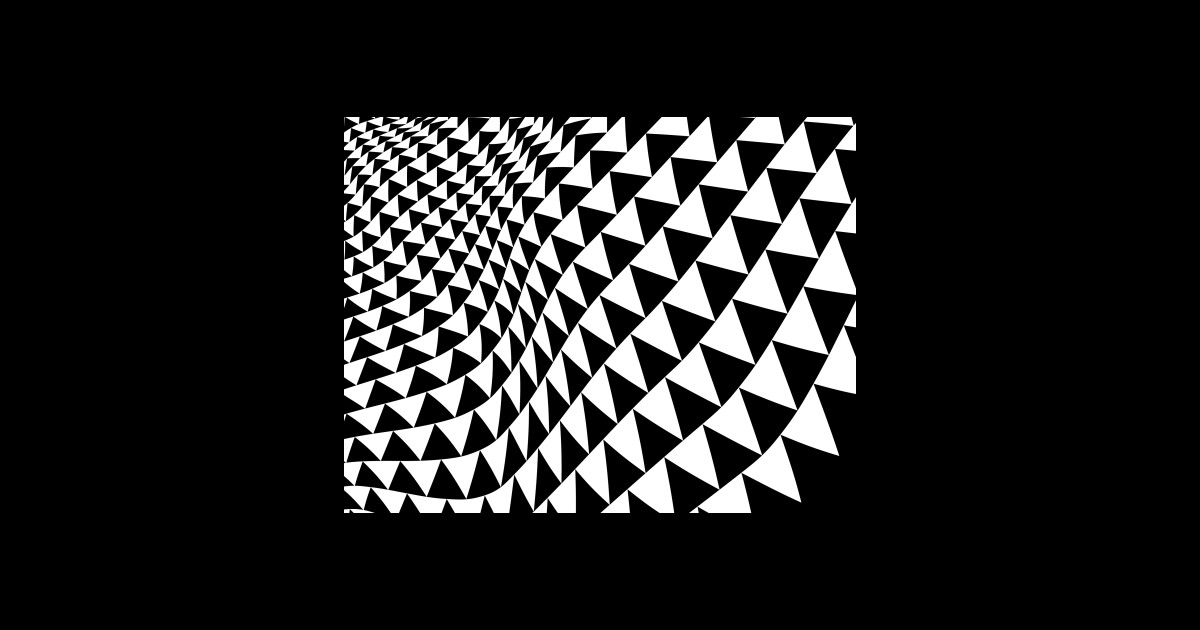 triangles opart square - Triangles Square - Sticker | TeePublic