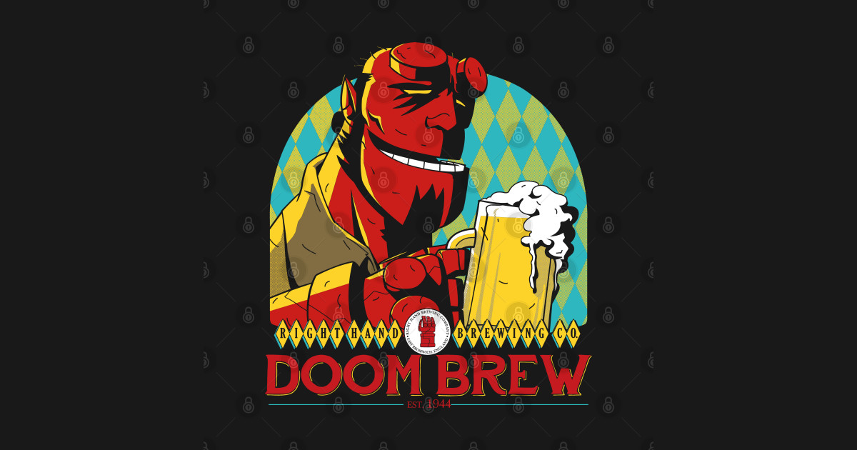 Right Hand Doom Brew - Hellboy - T-Shirt | TeePublic