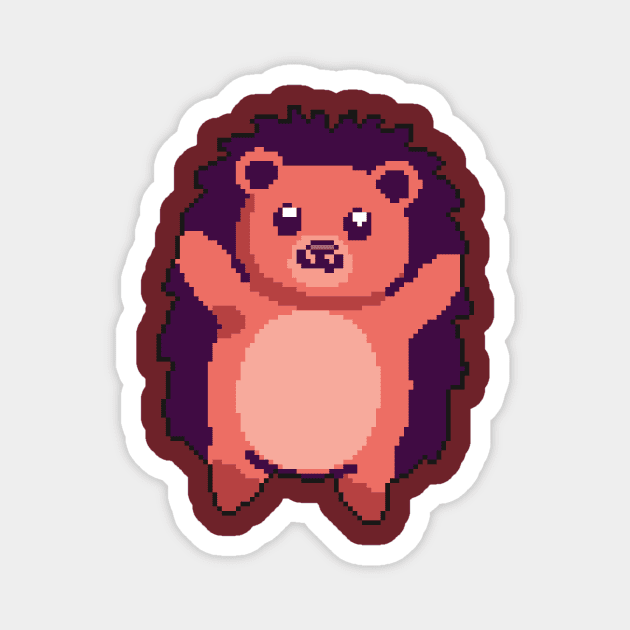 Spiky Defender: Pixel Art Hedgehog Design for Fashionable Attire ...