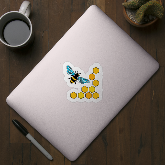 Honey Bee Hive - Bee - Sticker | TeePublic