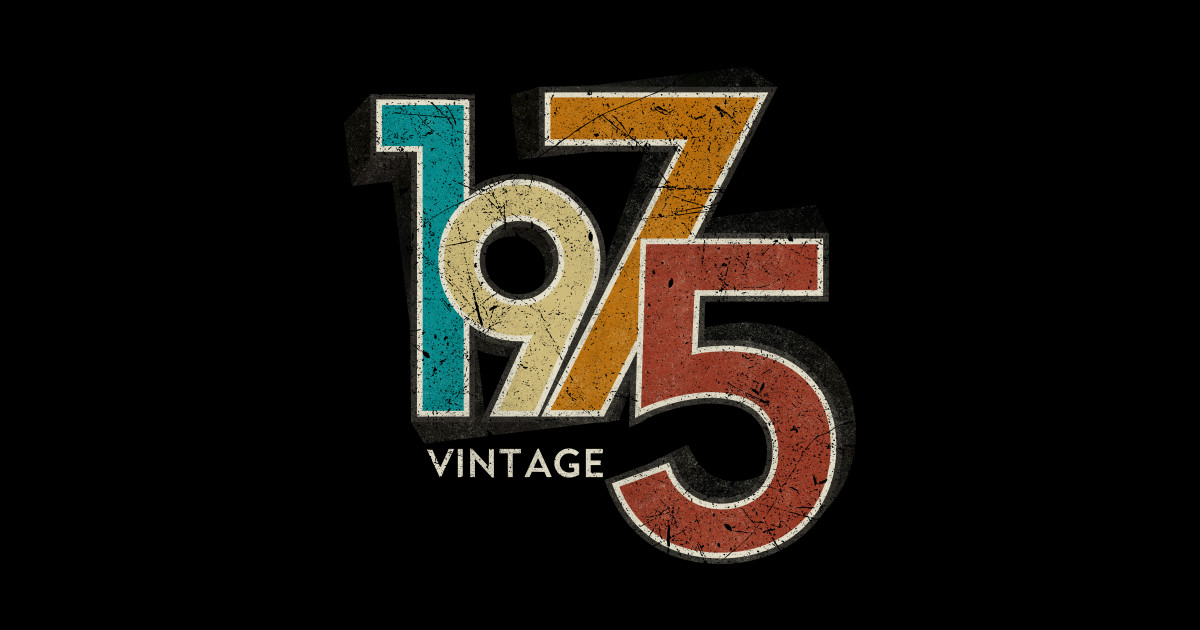 1975 Vintage 50th Birthday - 1975 Birthday - Pin | TeePublic