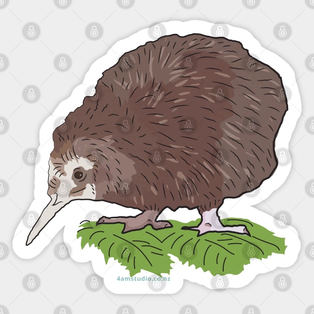 Hand Drawn New Zealand Kiwi Bird - Kiwiana - Sticker | TeePublic