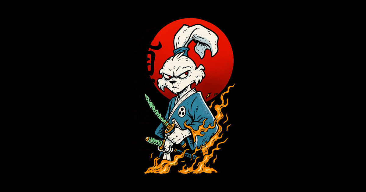 Samurai Bunny Warrior – Flame Blade Rabbit Ronin - Samurai Bunny ...
