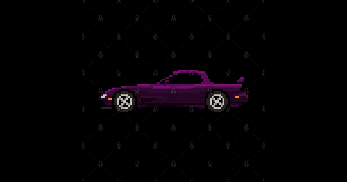 Mazda RX7 FD Pixelart - Pixelart Car - Sticker | TeePublic