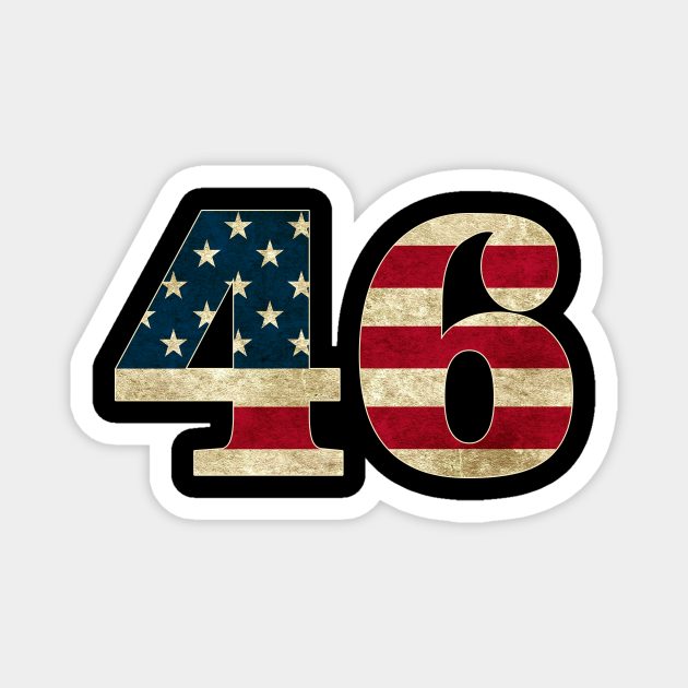 No 46 President Patriotic US Vintage - 46 Biden - Magnet | TeePublic