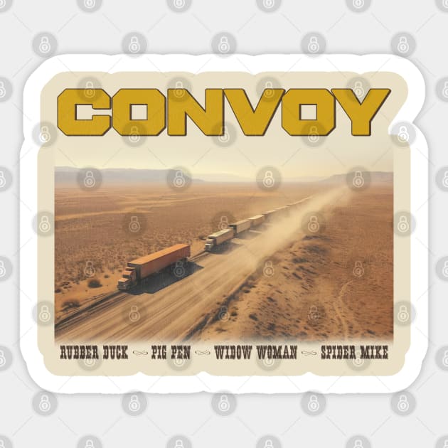 Convoy - Cult Classic 70s CB Radio Trucking Movie - Convoy - Sticker ...