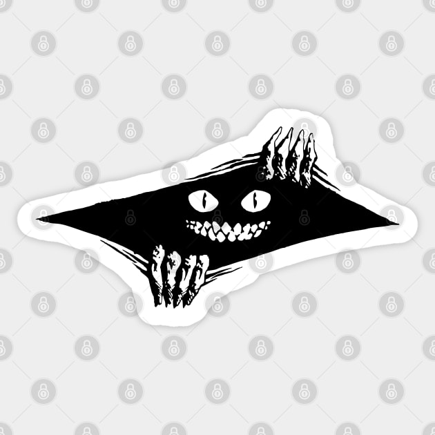 Creepy Monster Face - Spooky - Sticker | TeePublic