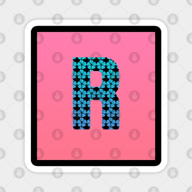 Letter R From Roses - Letter R - Magnet | TeePublic