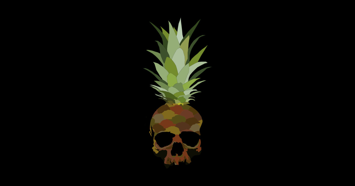 Skull Pineapple - Skull Art Design - Sticker | TeePublic