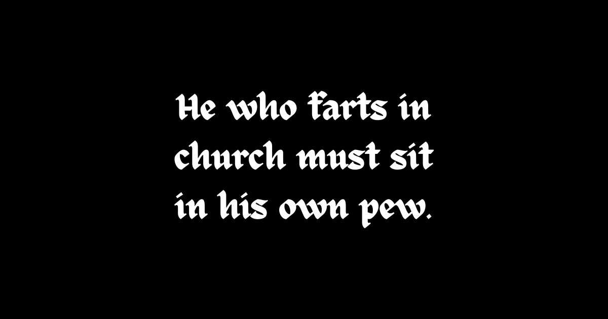 Fart in church- a funny church design - Church - Sticker | TeePublic