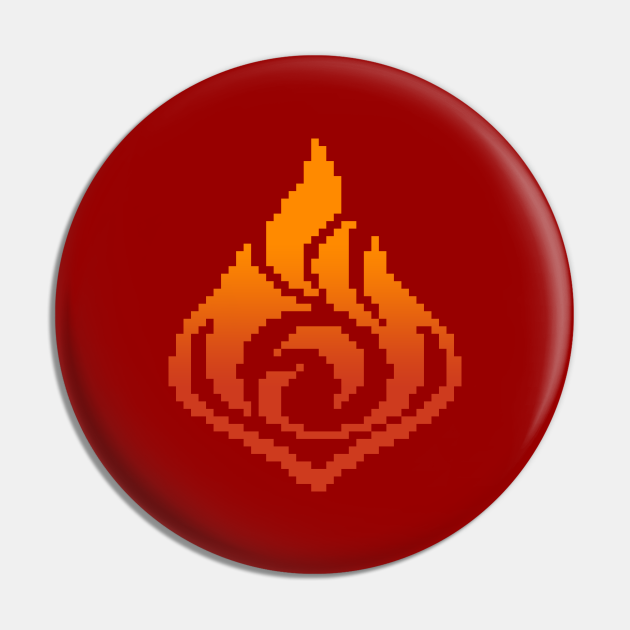 Pyro Elements Genshin Impact Pixel Art Genshin Impact Pin Teepublic