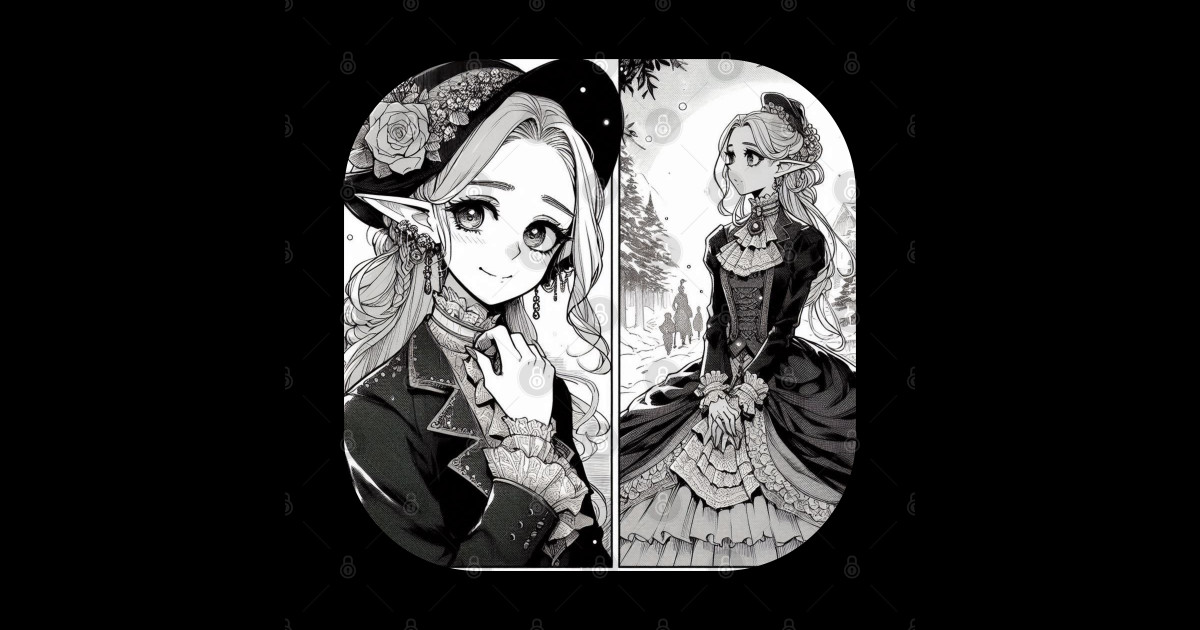 victorian elf girl anime manga style - victorian romanticism - Elf Girl ...