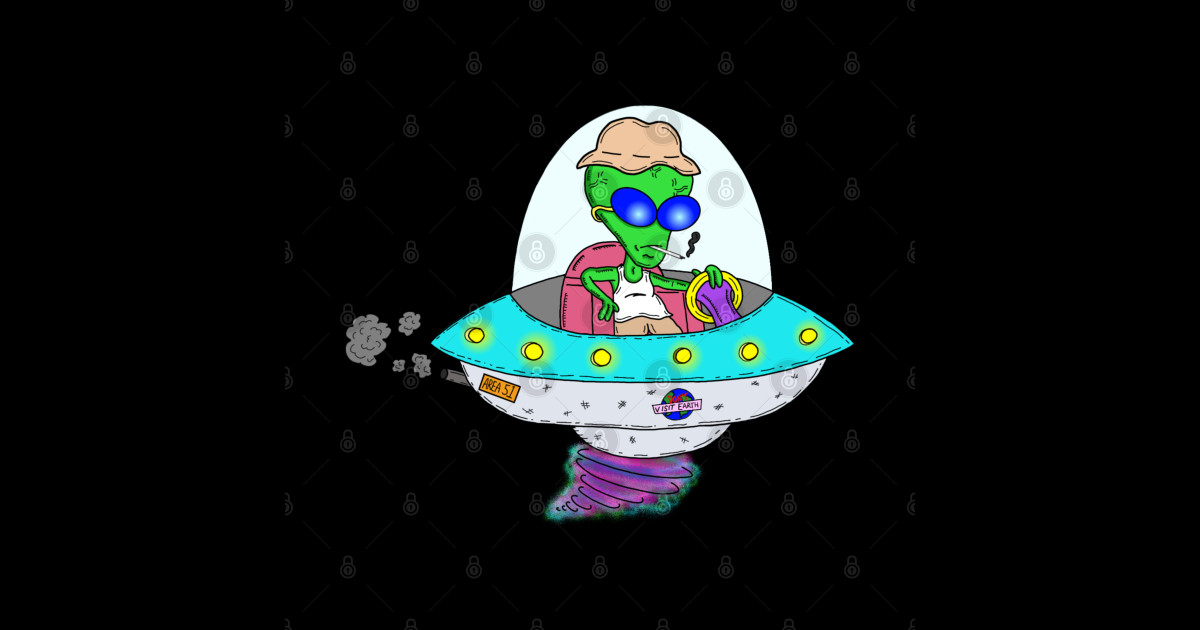 Chill Alien - Alien - Sticker | TeePublic