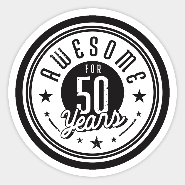 Vintage Awesome for 50 Years // Retro 50th Birthday Celebration W - 50 ...