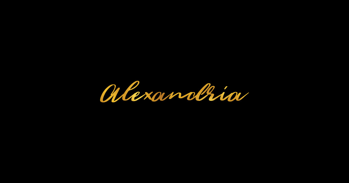 Alexandria Name Hand Lettering in Faux Gold Letters - Alexandria ...