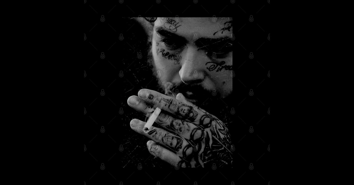 Smoking Malone - Post Malone - Sticker | TeePublic