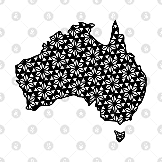 Australia Outline With Pattern - Australian aboriginal art - Australia ...