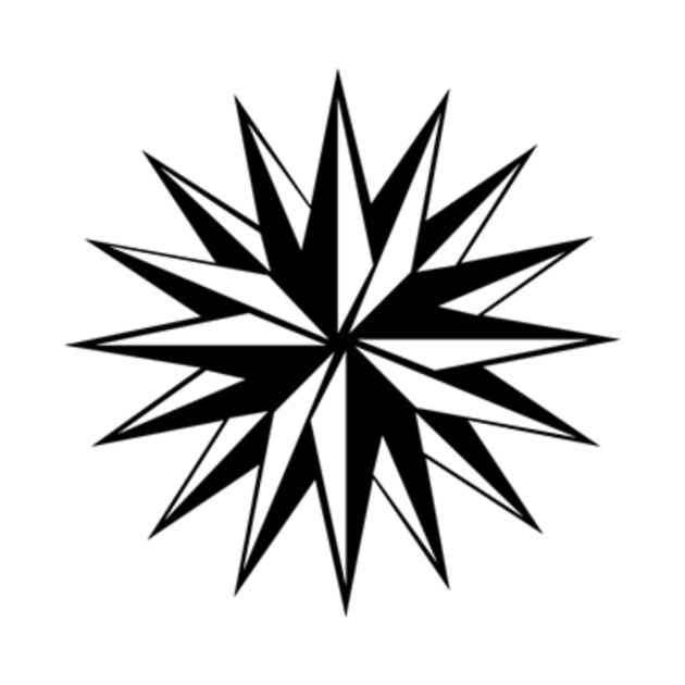 Sixteen pointed star, wind rose without cardinal points - Wind Rose ...