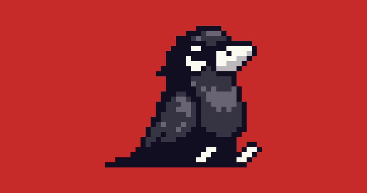 Raven Pixel Art - Raven Pixel Art - T-Shirt | TeePublic