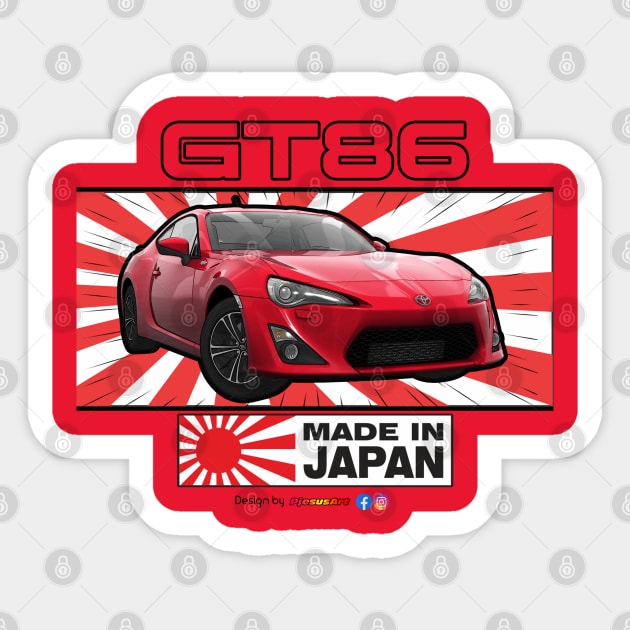 Toyota GT86 Red - Gt86 - Sticker | TeePublic