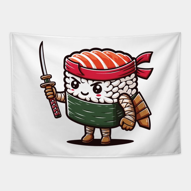 Sushi Samurai - Anime Nigiri Warrior Character - Anime - Tapestry ...