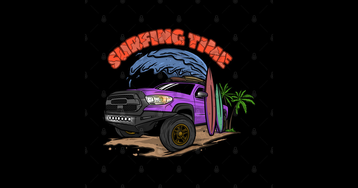Purple Toyota 4Runner Surfing Time Holiday - 4runner - Sticker | TeePublic