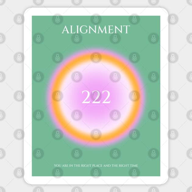 Angel Numbers Alignment 222 - Angel Numbers - Sticker | TeePublic