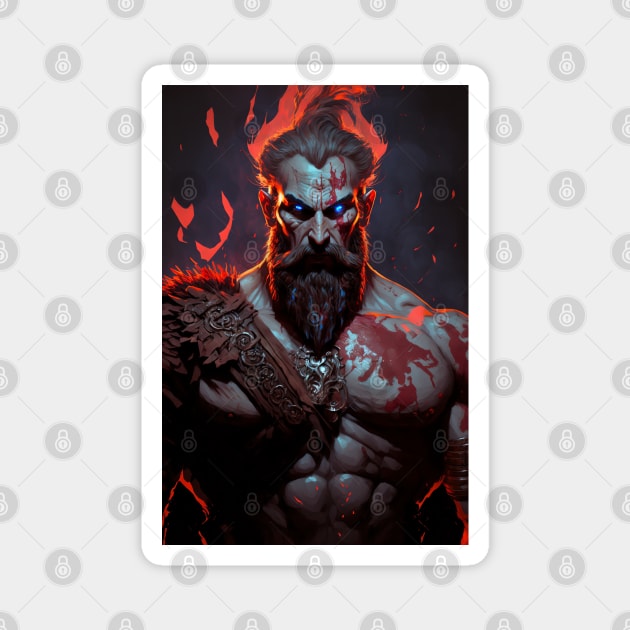 Kratos Fueled By Rage - God of War - Kratos - Magnet | TeePublic
