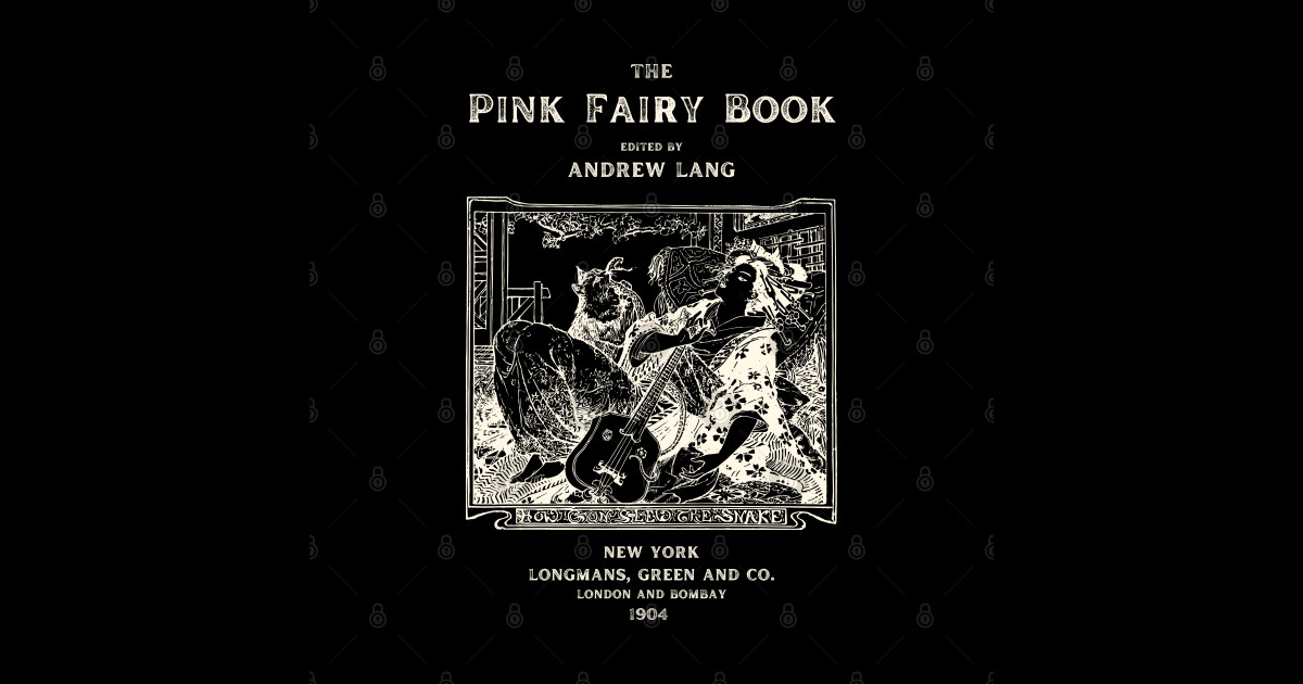 The Pink Fairy Book Cover by Andrew Lang - Vintage Book Illustration ...