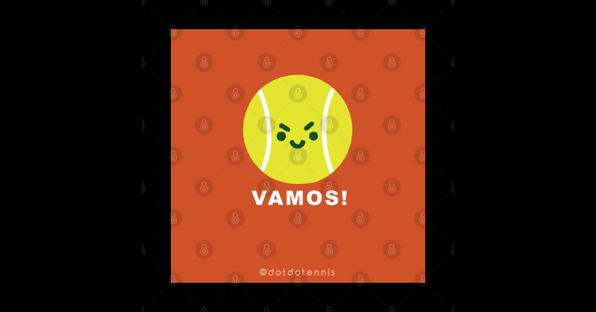 Tennis Ball - VAMOS! - Tennis - Sticker | TeePublic