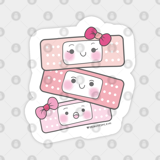 cute band aid, bandaid cartoon - Bandaid - Magnet | TeePublic