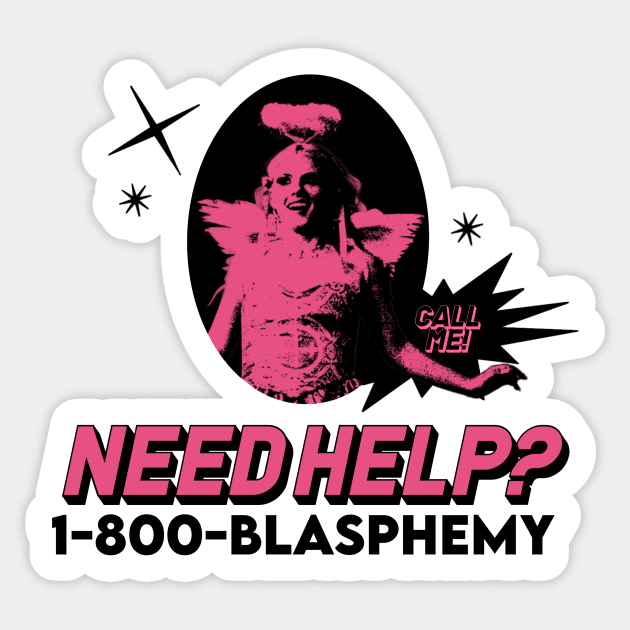 Pink Blasphemy Poster Meg Smith - Meg Smith - Sticker | TeePublic