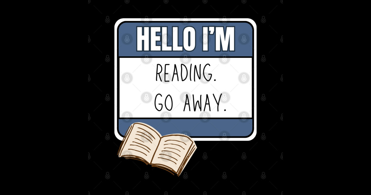 Hello I'm reading. Go away. - Book Club - Sticker | TeePublic