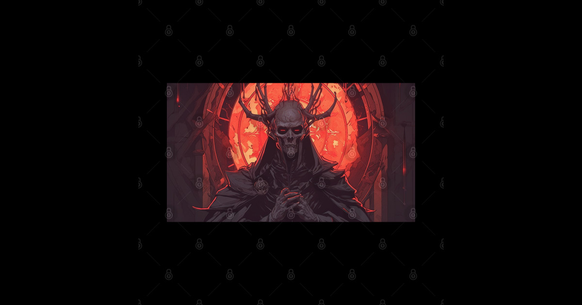Necromancer Demon Baal - Fantasy - Sticker | TeePublic