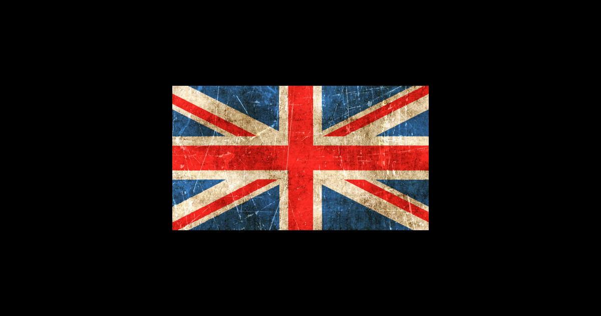 Vintage Aged and Scratched British Flag - Union Jack - Sticker | TeePublic