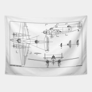 Lockheed Ventura Ww2 Bomber Blueprints Tapestries for Sale | TeePublic