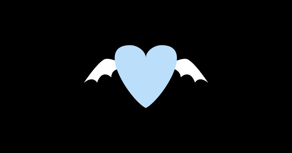 Batwing Heart, Love Bat Heart - Bat - Sticker | TeePublic