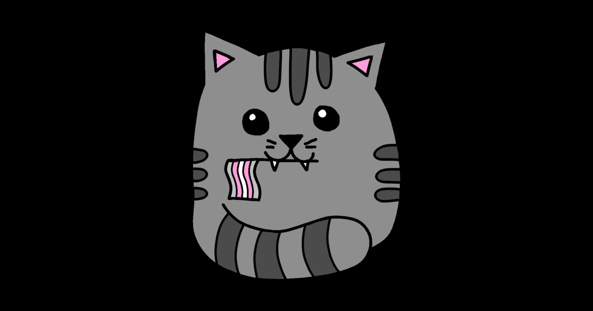 demigirl pride flag cat - Pride Flag - Posters and Art Prints | TeePublic