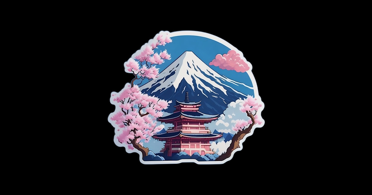 Mount fuji - Mount Fuji - Sticker | TeePublic