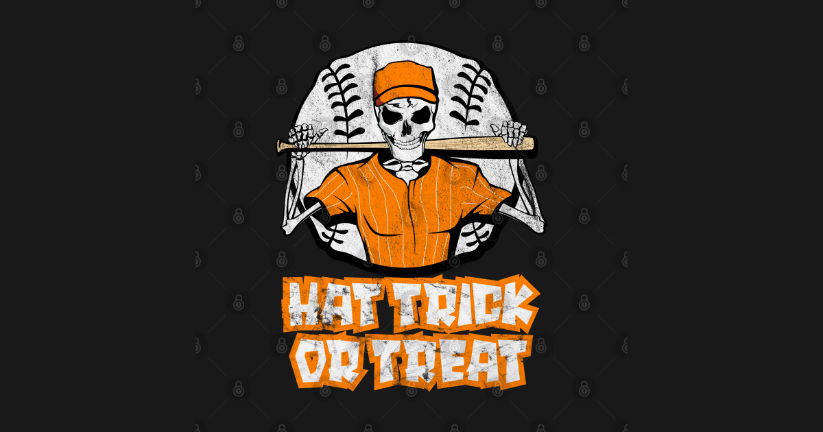 Hat Trick or Treat Skeleton Baseball Halloween Costume Gift - Halloween ...