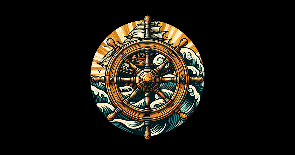 Pirate ship wheel - Ship Wheel - Sticker | TeePublic