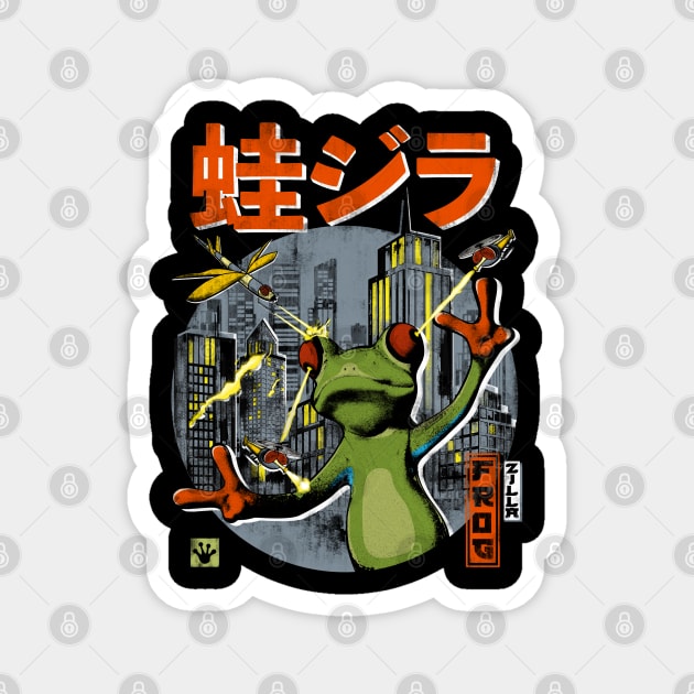 Godzilla-Frogzilla City Invasion - Godzilla - Magnet | TeePublic