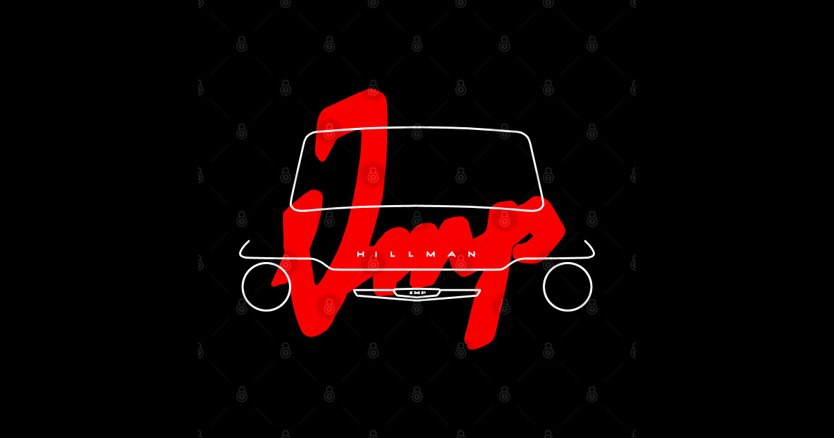 Hillman Imp classic car line and logo - Hillman Imp - Sticker | TeePublic