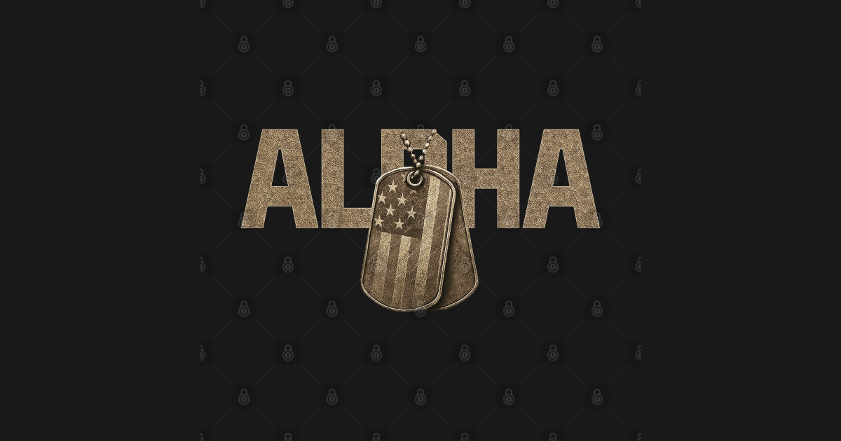 ALPHA Military Dog Tags Design - Alpha - T-Shirt | TeePublic