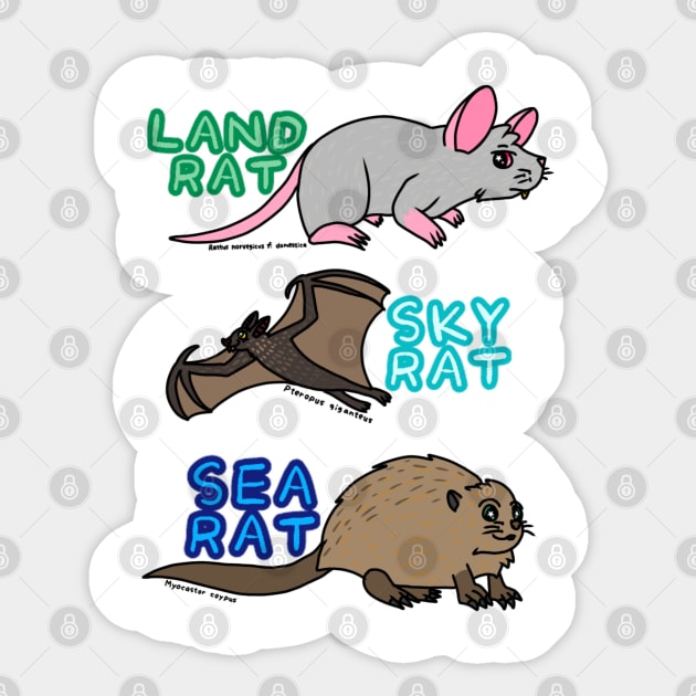 All Terrain Rats (Full Color Version) - Rad Rat Studios - Sticker ...