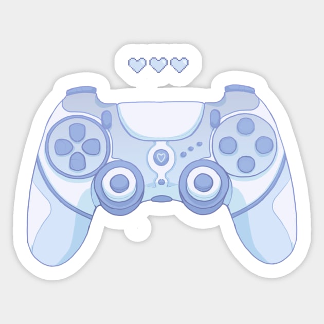 Cute game controller Blue - Gaming - Sticker | TeePublic